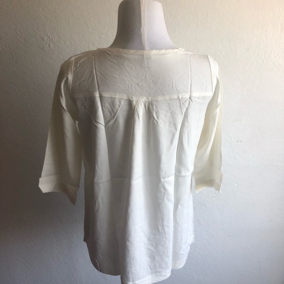 Tops | Lace Trimmed Flower Design Blouse | Poshmark